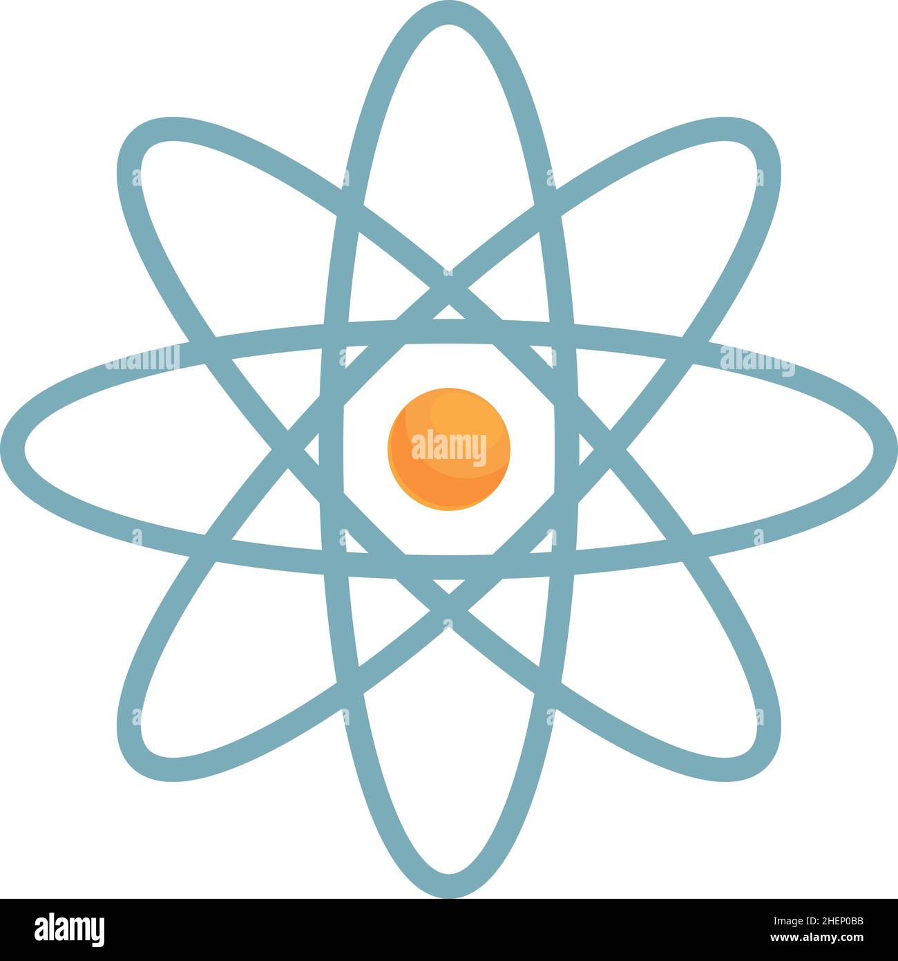 Atom construction icon cartoon vector. Lab research. Medical science ...