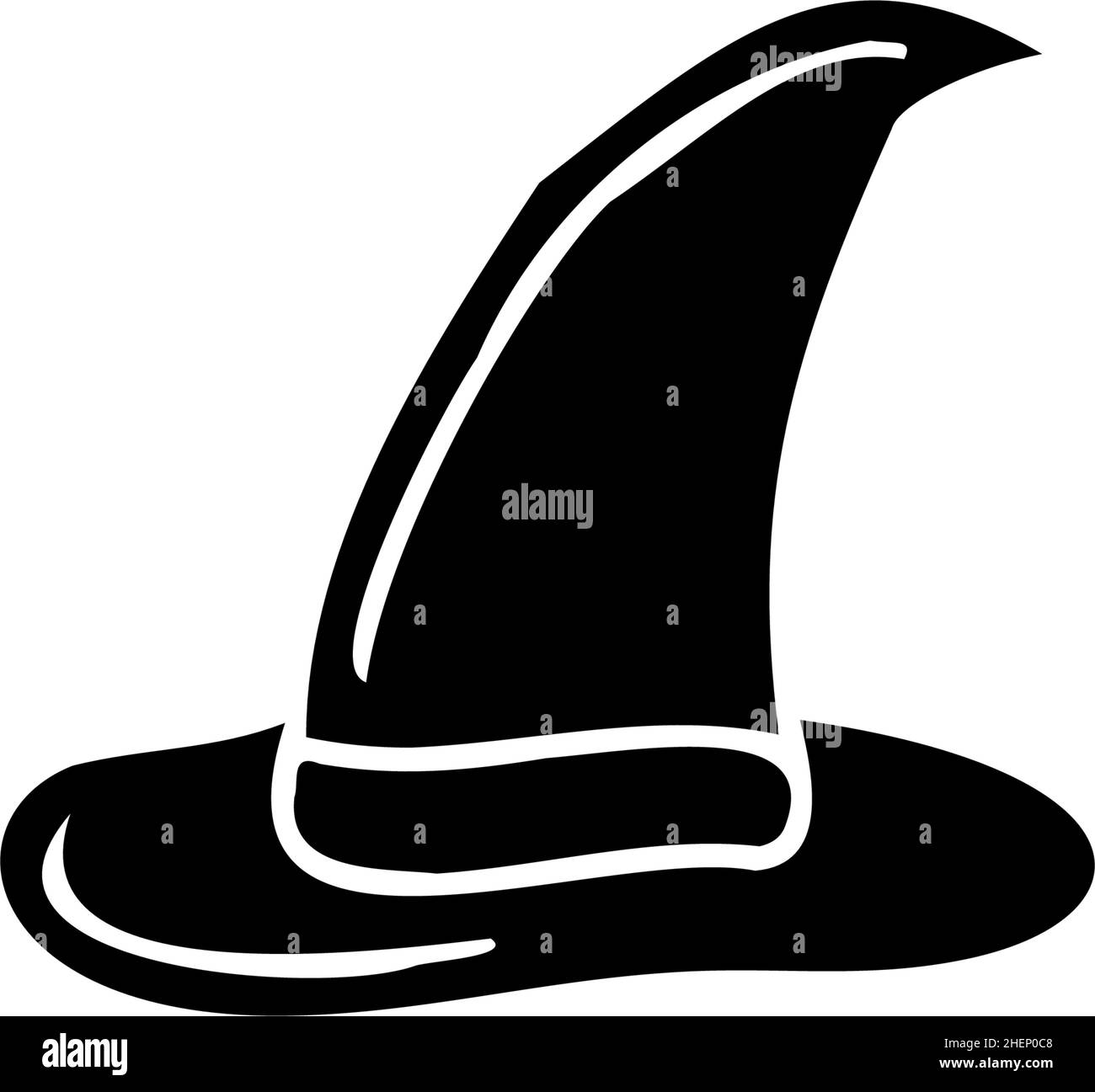 Wizard hat silhouette Black and White Stock Photos & Images - Alamy