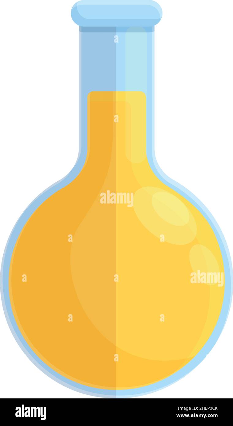 Chemistry flask icon cartoon vector. Research lab. Medical laboratory ...
