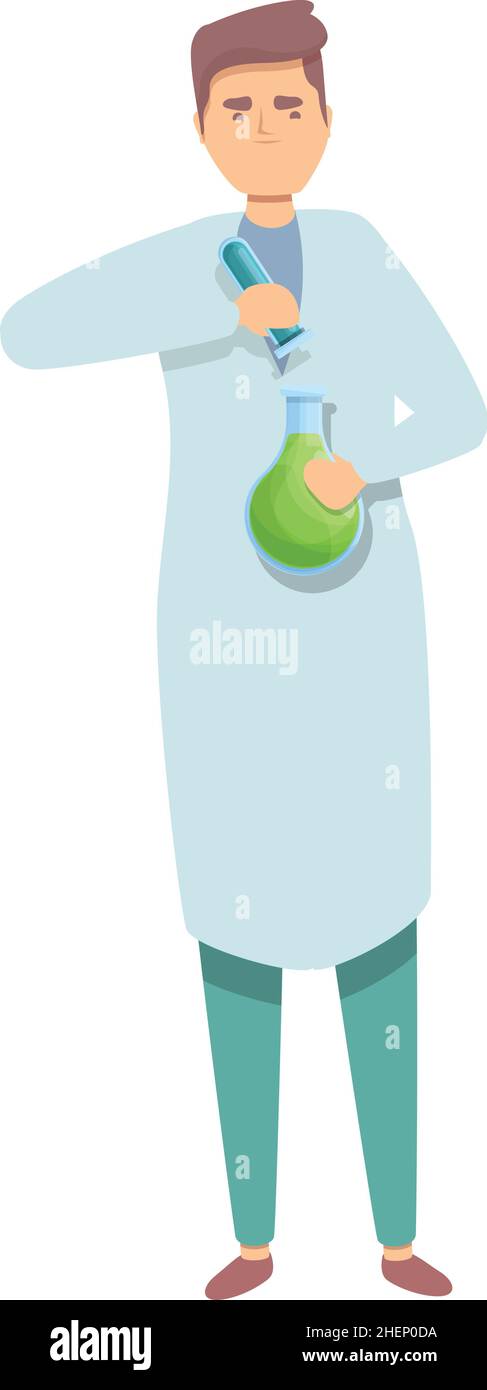 Chemistry doctor icon cartoon vector. Lab scientist. Medical science ...