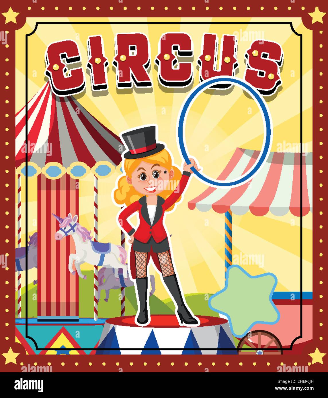 Circus banner design with illustration Stock Vector Image & Art - Alamy