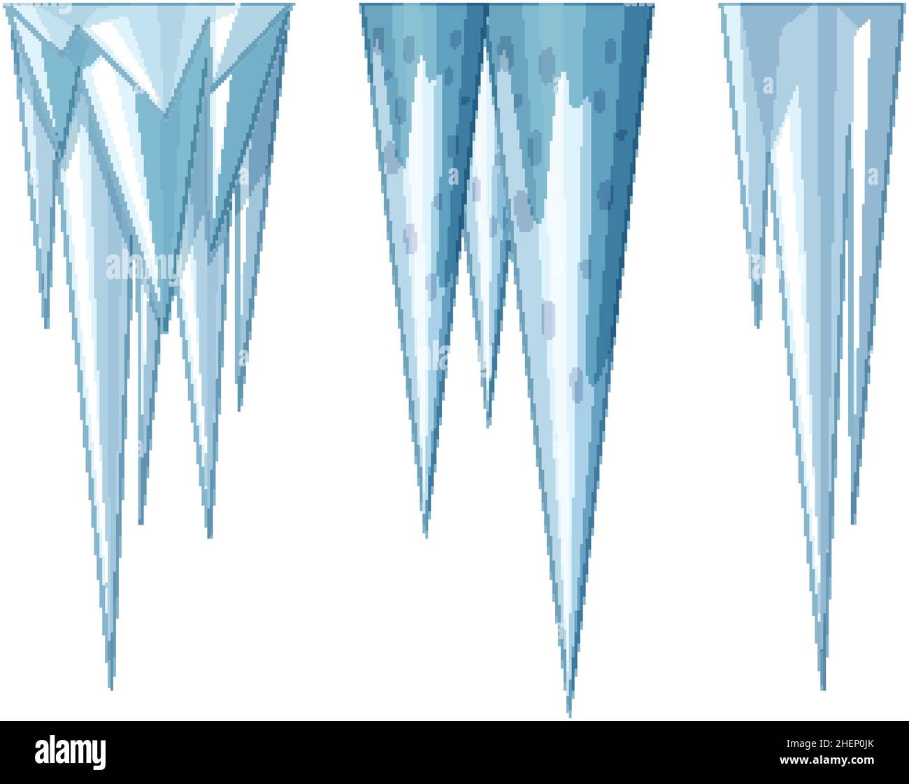 Set of Icicle in cartoon style illustration Stock Vector Image & Art ...