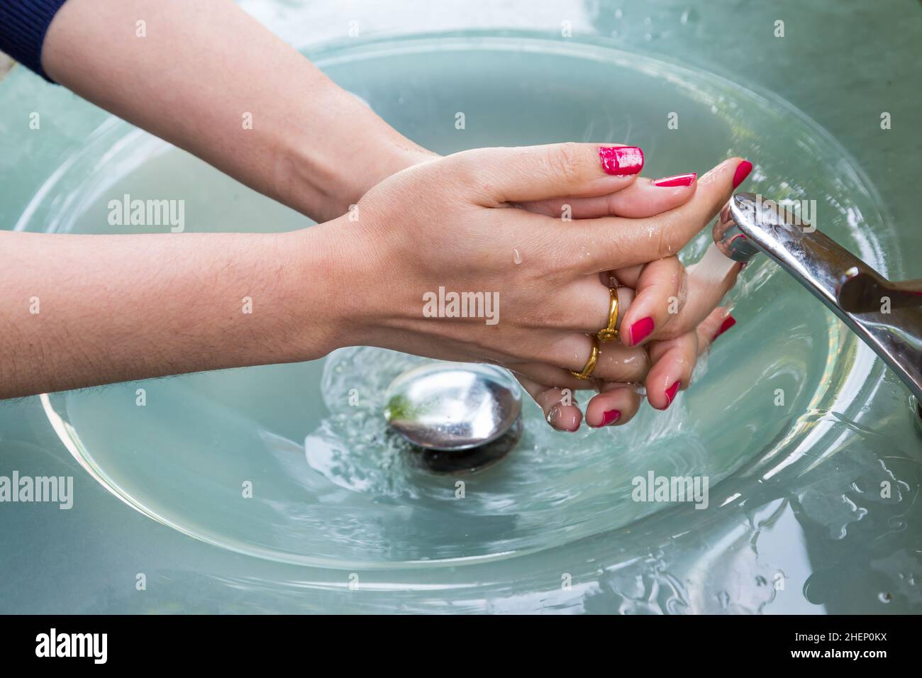 Cleaning nail on female hand hi-res stock photography and images - Alamy