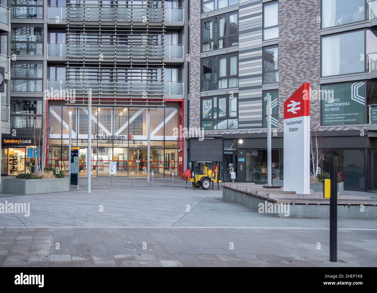 the entrance to twickenham railway station Stock Photo - Alamy