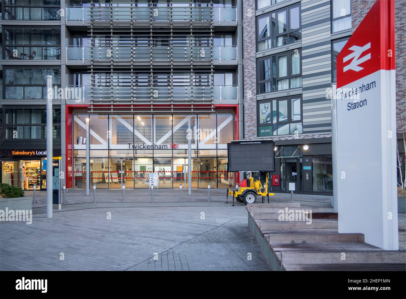 the entrance to twickenham railway station Stock Photo - Alamy