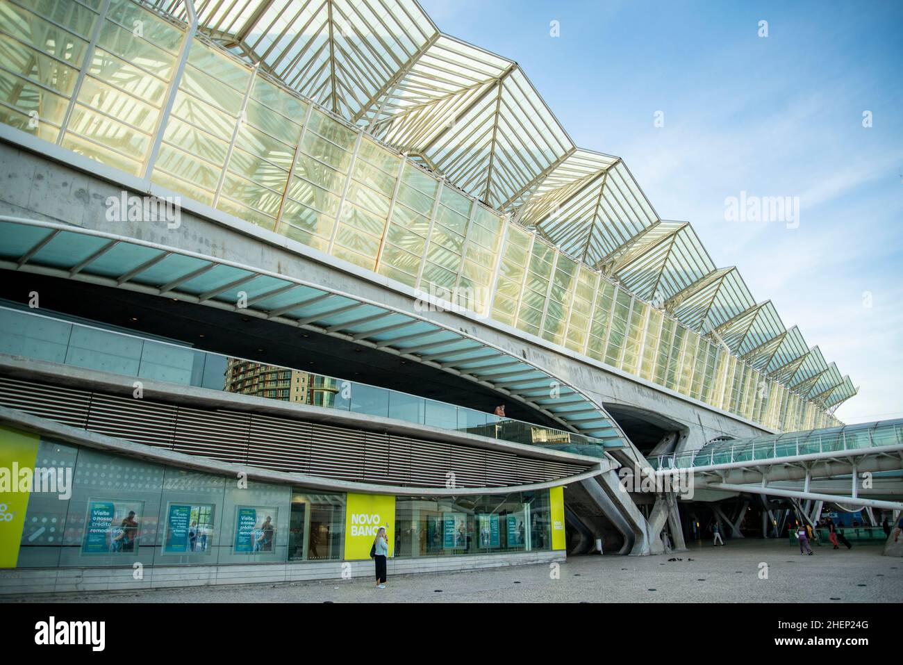 the Metro and Railway Station of Oriente near the City of Lisbon in ...