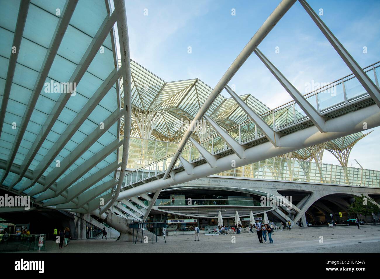 the Metro and Railway Station of Oriente near the City of Lisbon in ...