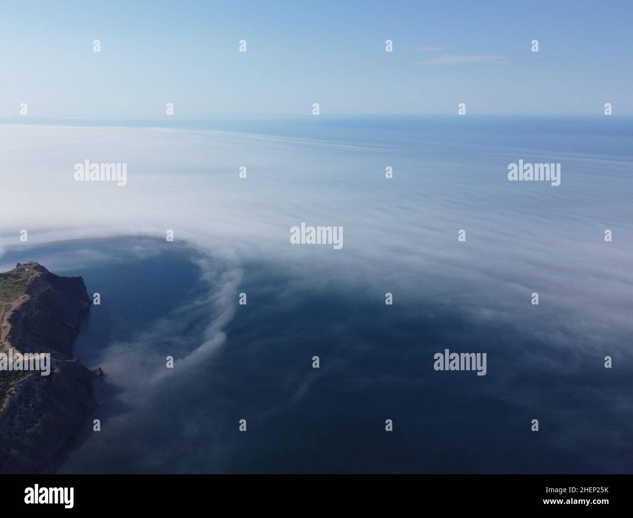 Abstract aerial nature summer ocean sunset sea and sky background ...