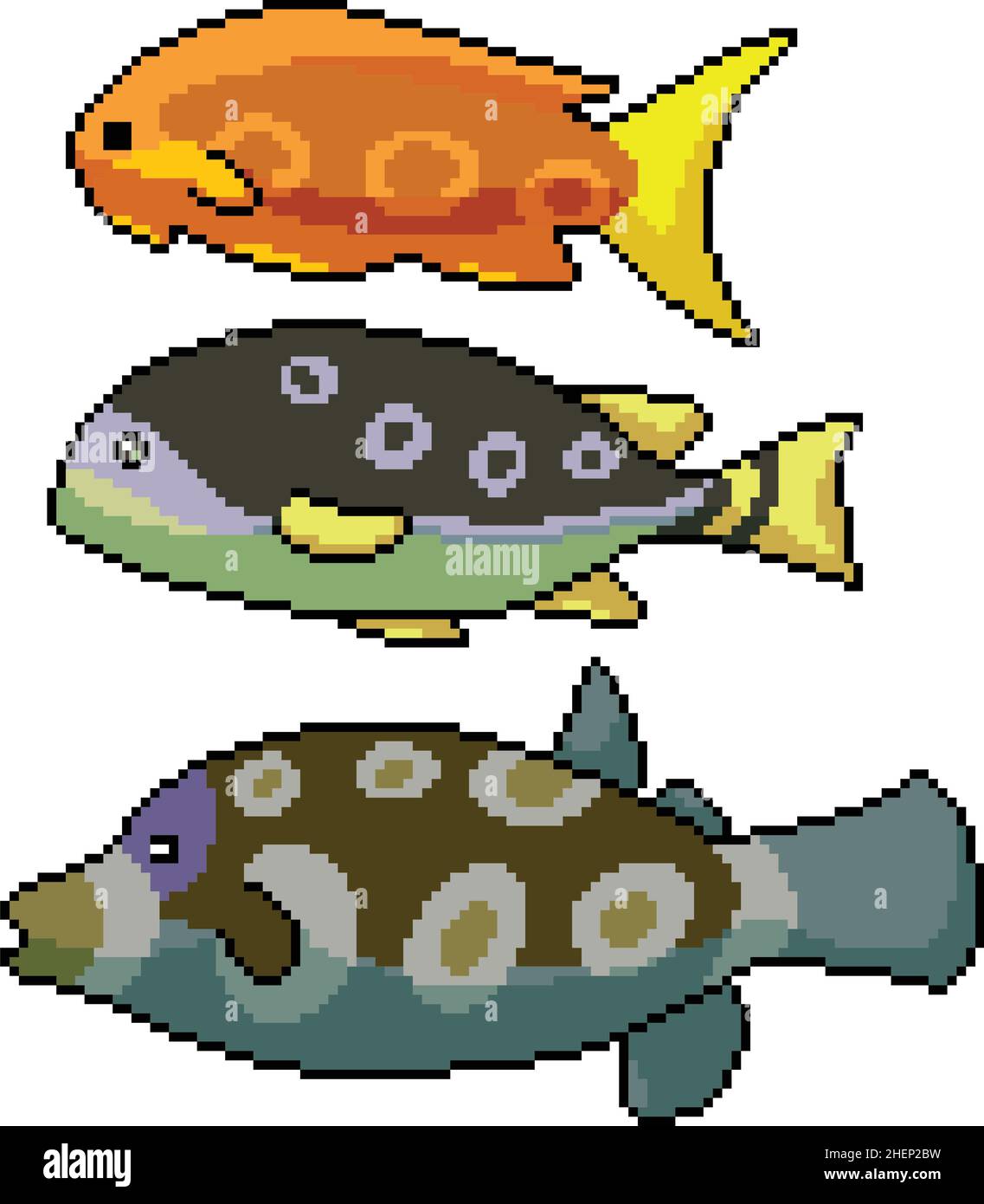 Pixel fish hi-res stock photography and images - Alamy