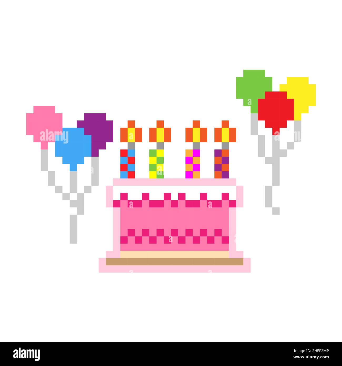 Cake Pixel art illustration Stock Photo - Alamy