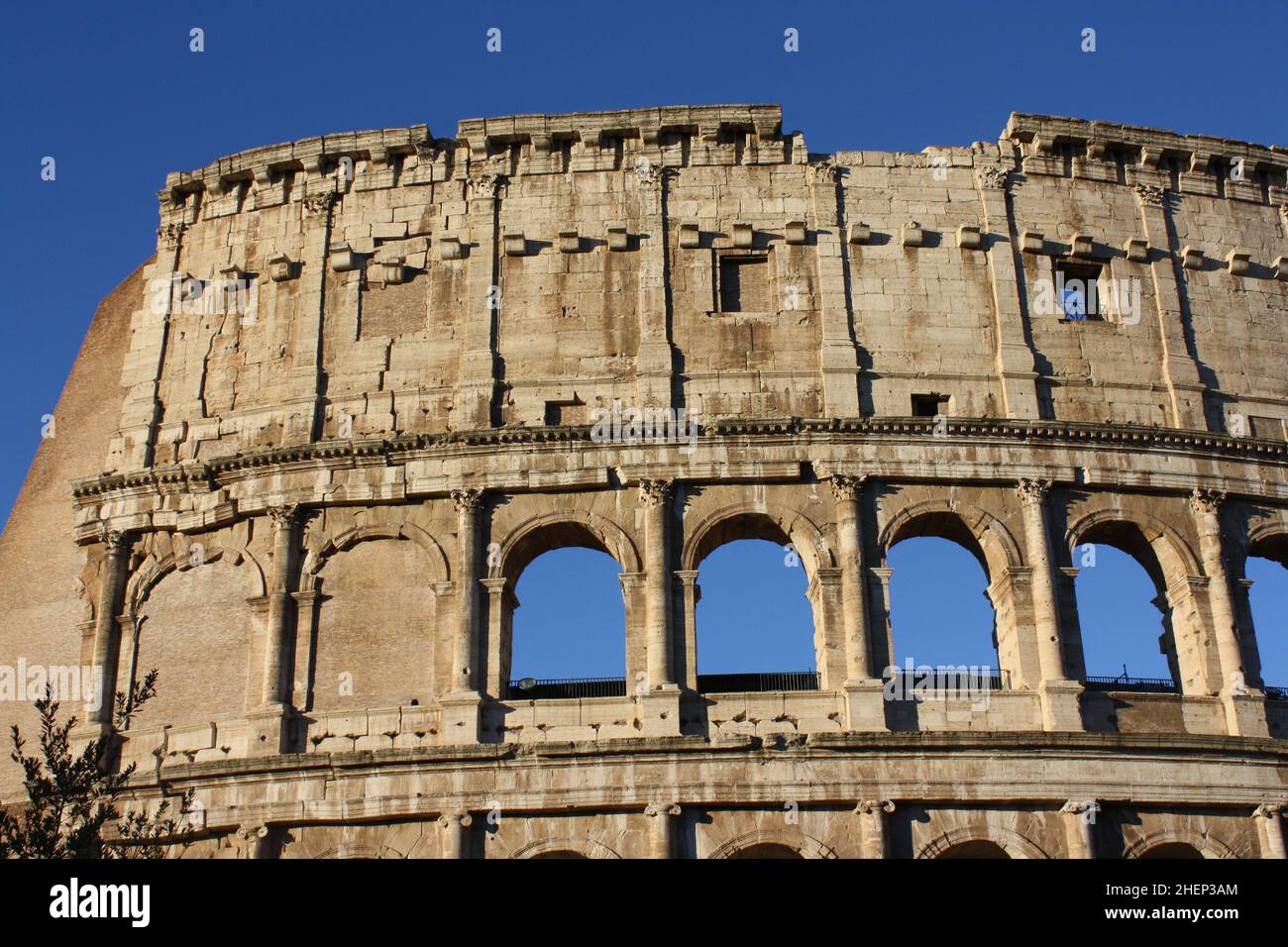 Colosseum in the blue sky in Rome Stock Photo - Alamy
