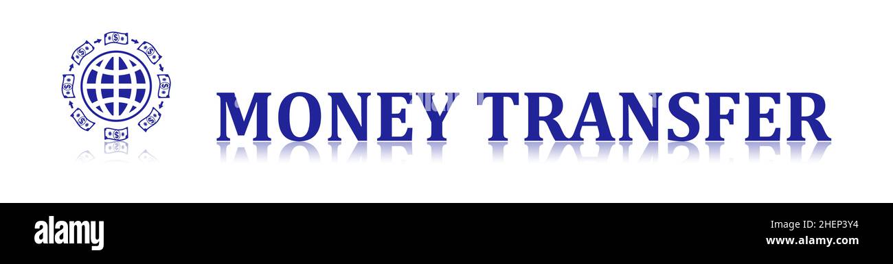 Illustration of a money transfer concept Stock Photo - Alamy