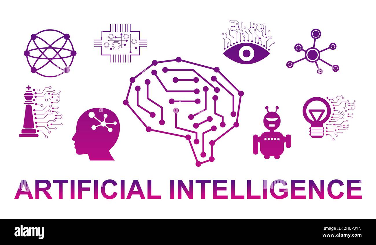 Illustration of an artificial intelligence concept Stock Photo - Alamy