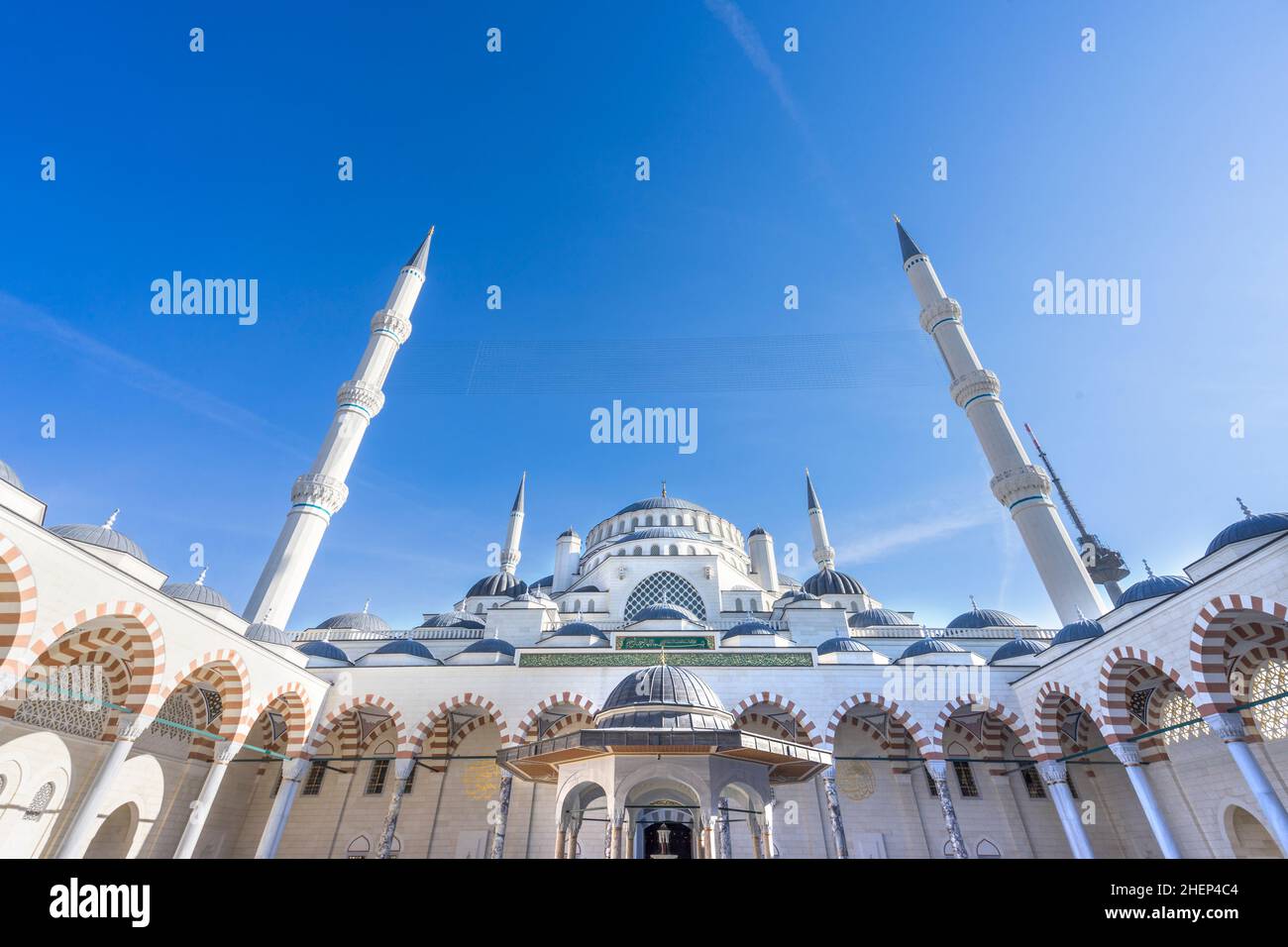 A panoramic view of Istanbul Camlica Mosque. Camlica Mosque is the ...