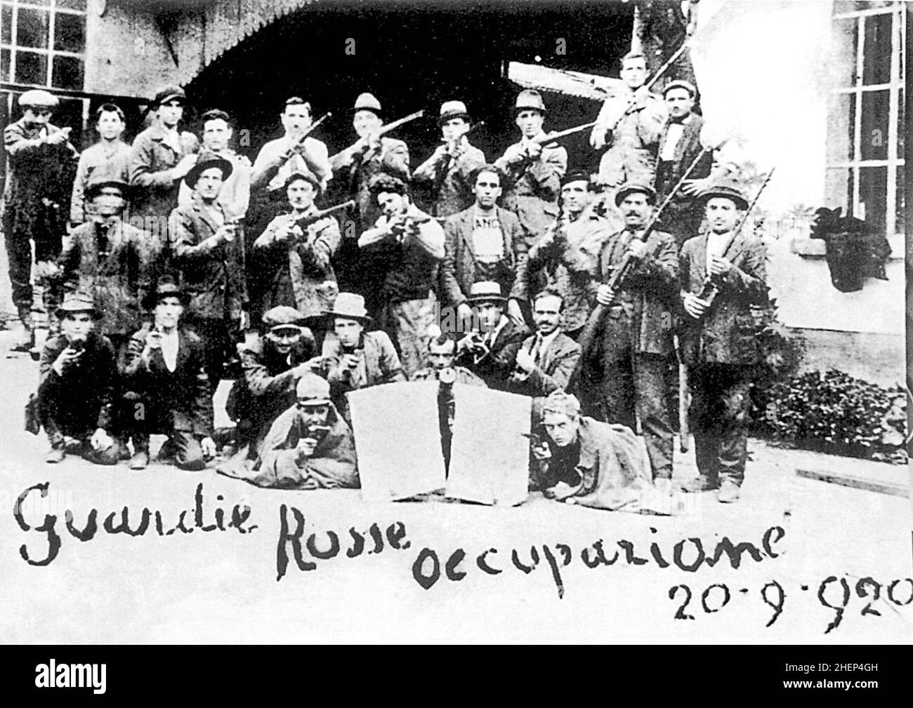 Red guards occupied factory, Turin, Italy, 20th September 1920, Private ...