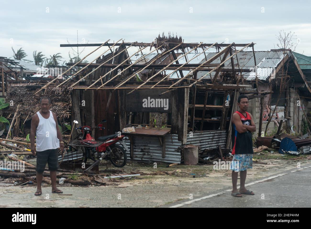 Siargao Island on the Day After The Destructive Typhoon Odette, Broken ...