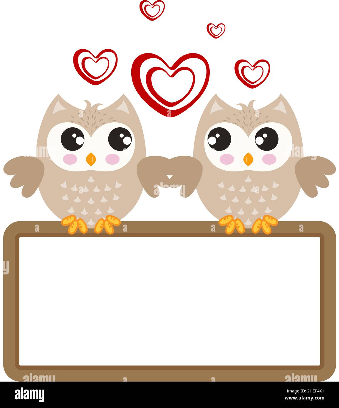 Cute owls couple baby hi-res stock photography and images - Alamy