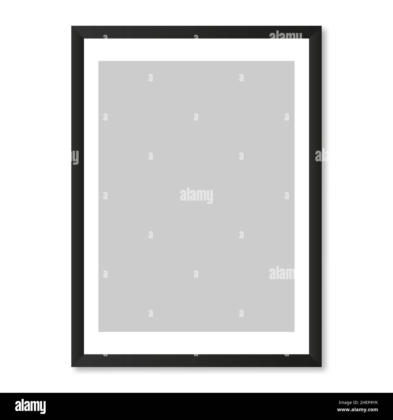 Photo frame. Realistic square black frames mockup. Empty framing for ...