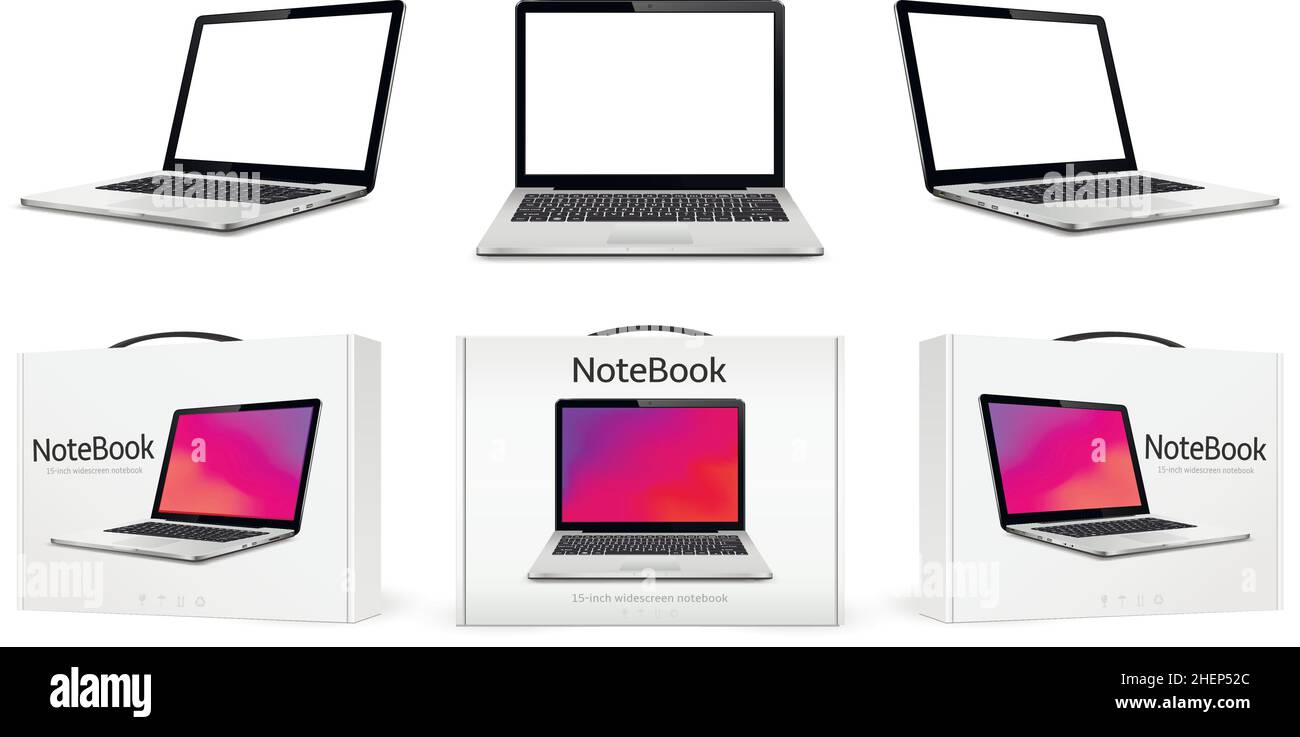 Laptop computer boxes background Stock Vector Images - Alamy