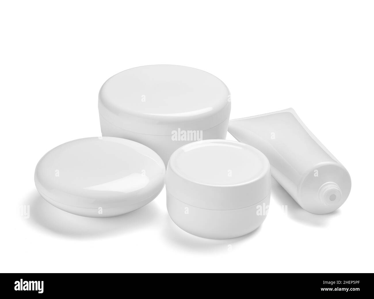 white cream container jar beauty moisturizer tube soap Stock Photo - Alamy