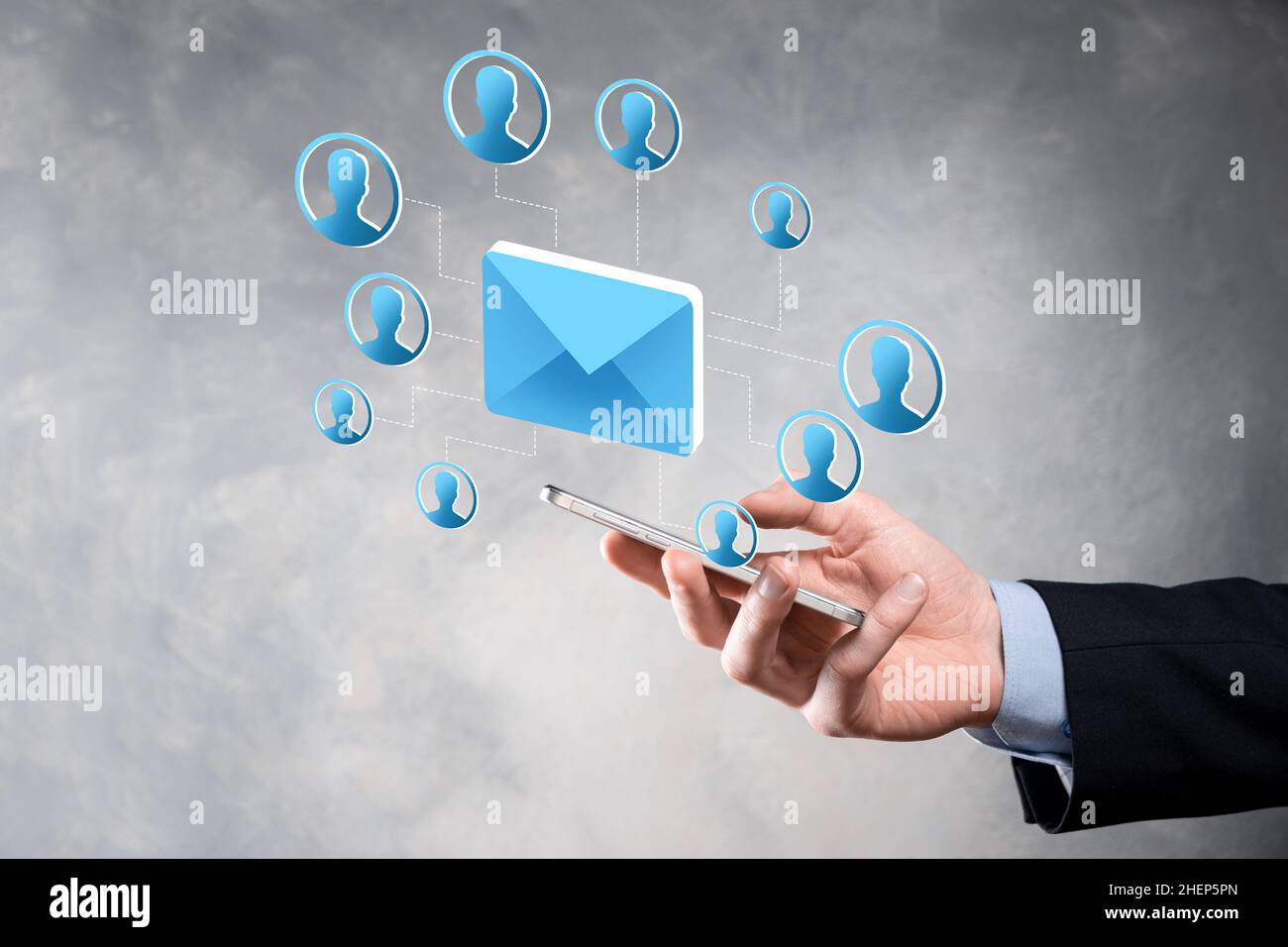 Email and user icon,sign,symbol marketing or newsletter concept ...