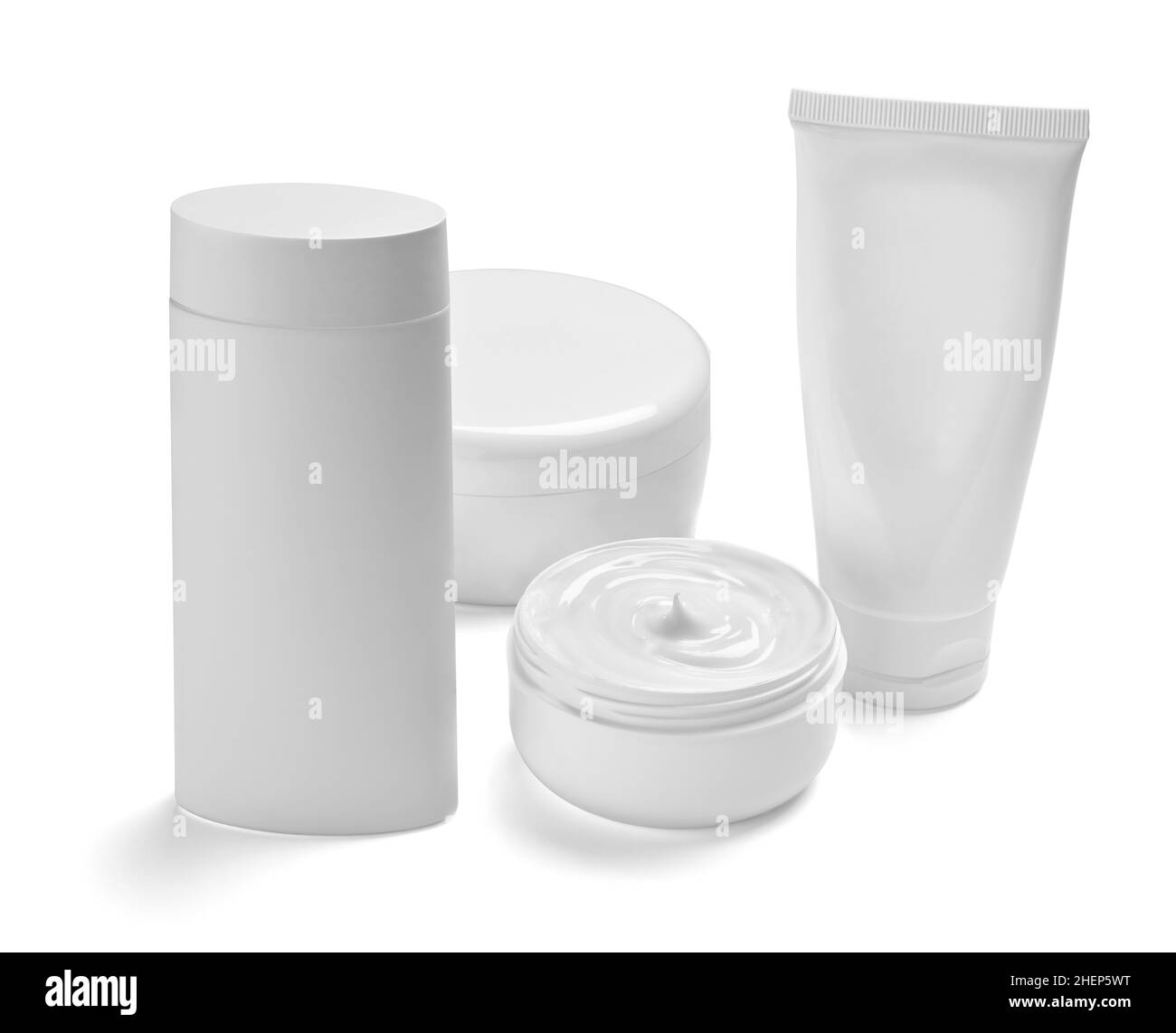 white cream container jar beauty moisturizer tube soap Stock Photo - Alamy