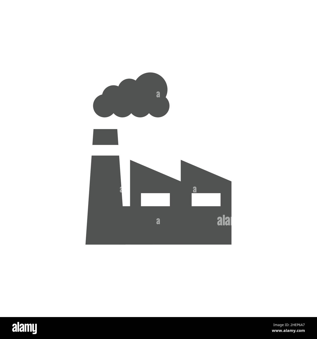 Factory with smoke black vector icon. Simple filled symbol Stock Vector ...