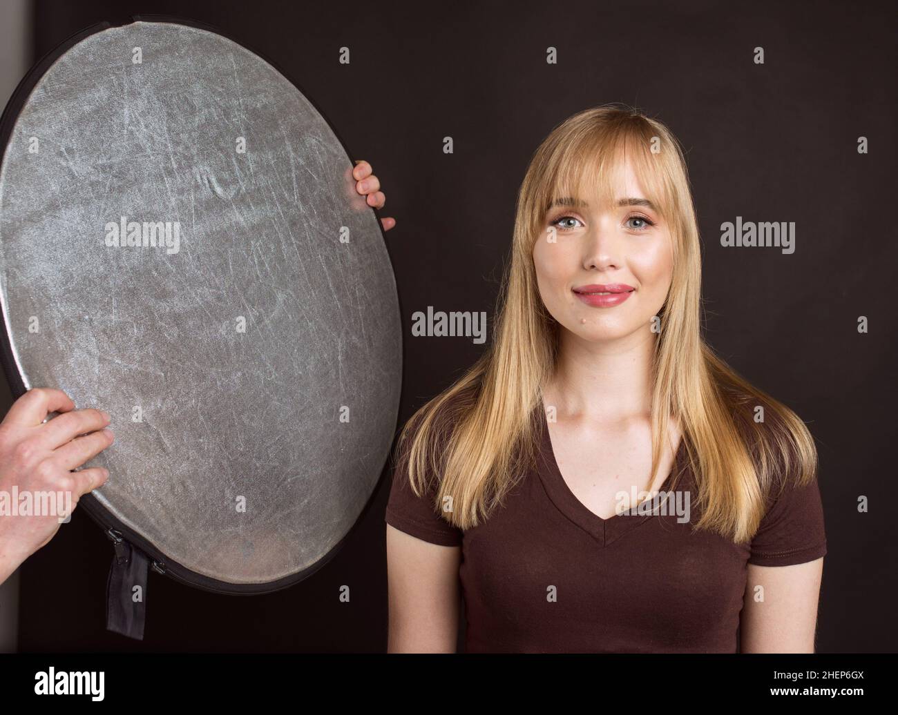 different professional studio lighting schemes. Model, posing, modeling ...