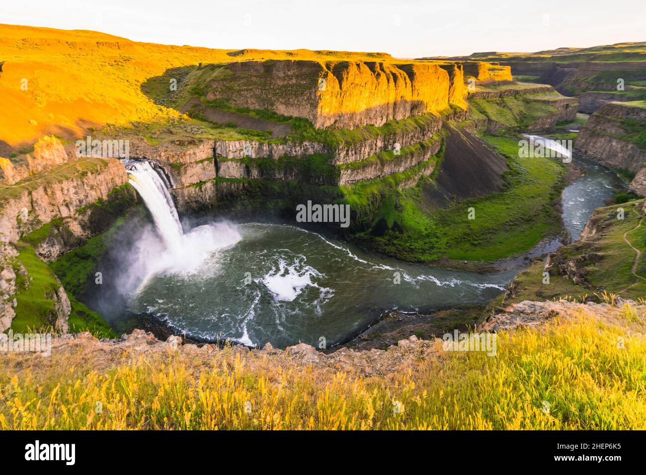 palouse fall state park at sunset,washington,usa Stock Photo - Alamy