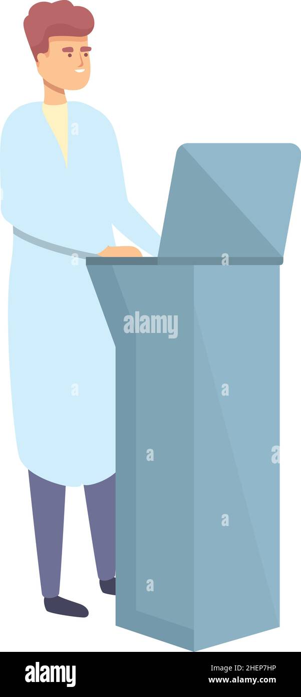 Doctor radiology scanner icon cartoon vector. Xray chest. Scan machine ...