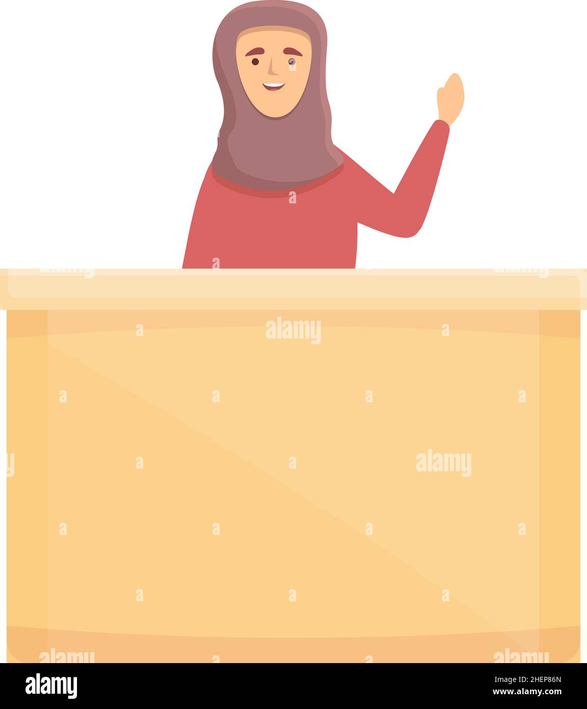 Arabic classroom icon cartoon vector. Arab online. Student education ...