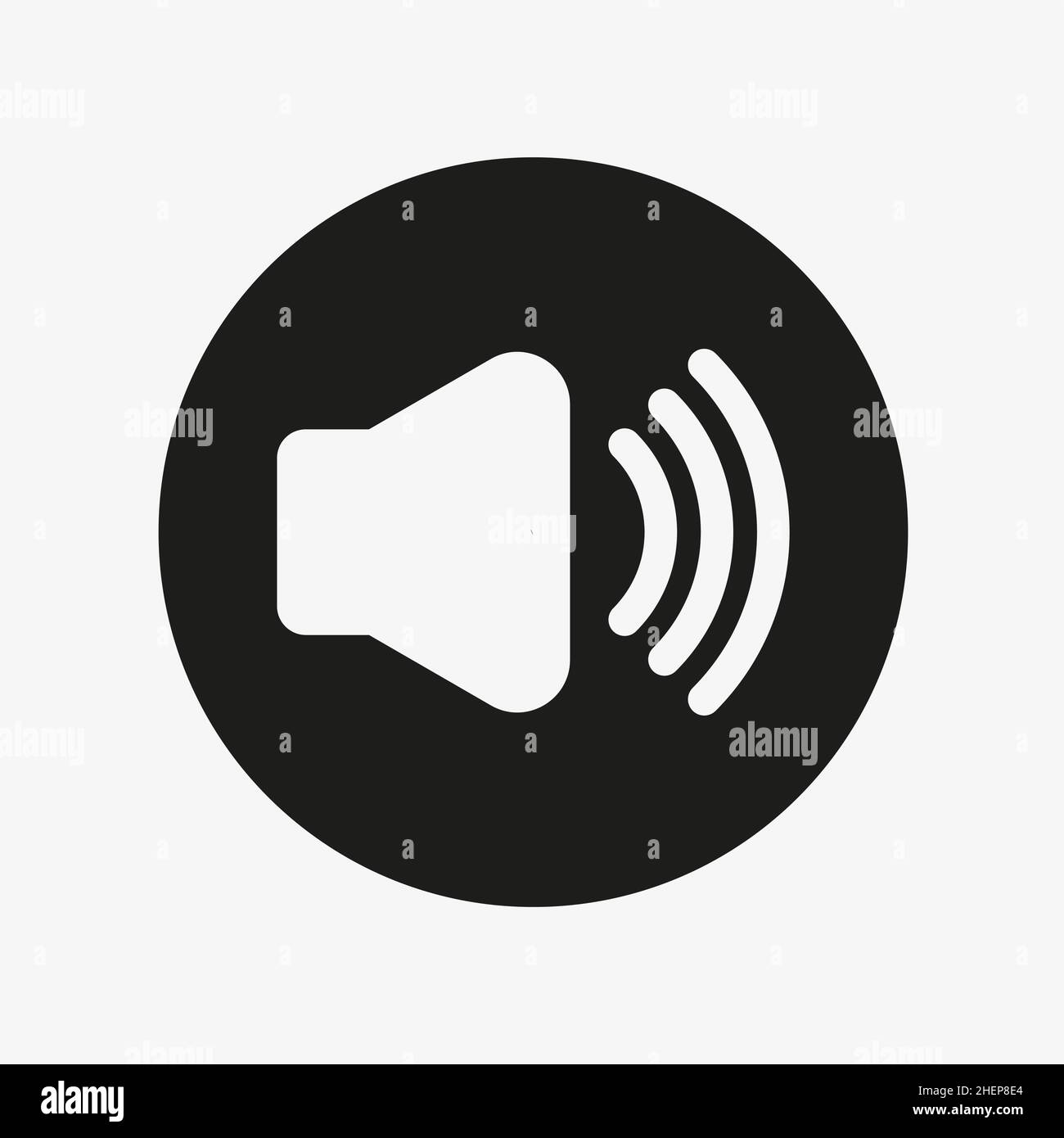 Speaker icon in circle. Sound round symbol Stock Vector Image & Art - Alamy