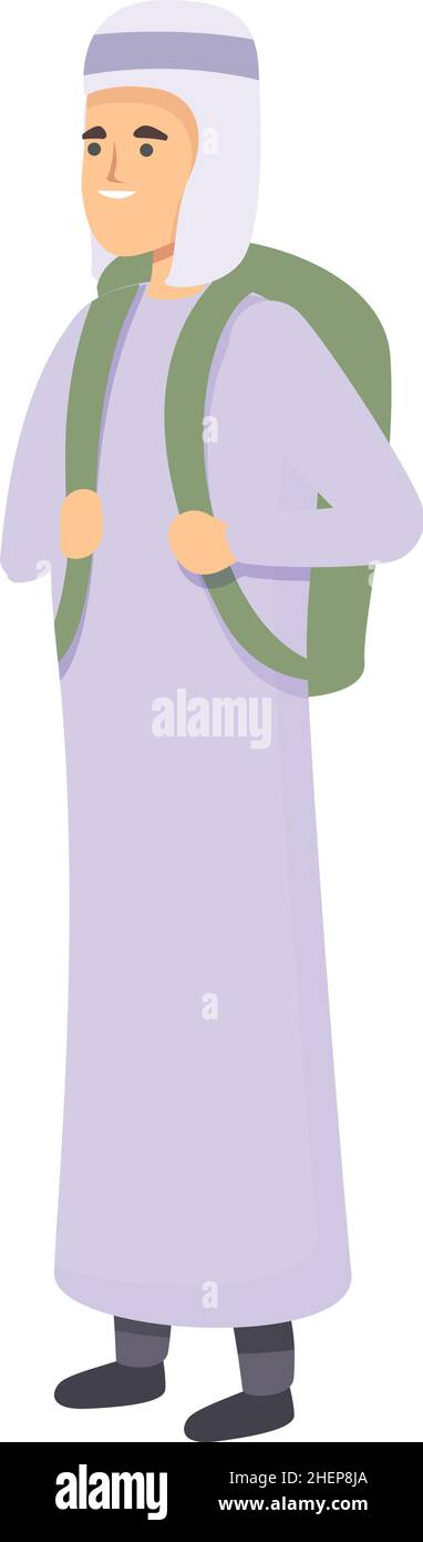 Muslim student icon cartoon vector. Arab teacher. School teacher Stock ...
