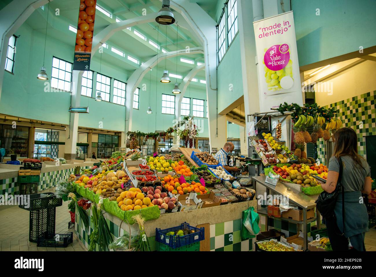 fruits and Vegetable at the Mercado in Arroios in the City of Lisbon in ...