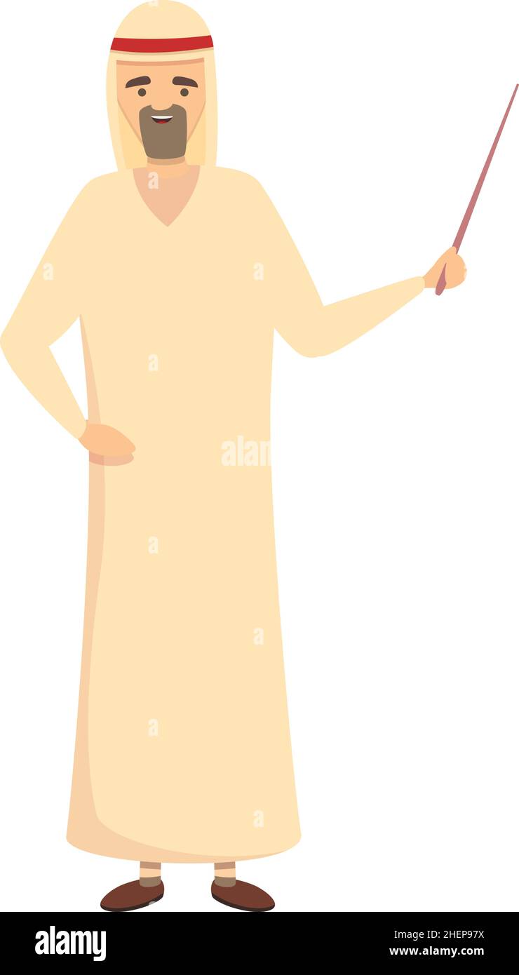Arab teacher icon cartoon vector. School class. Muslim board Stock ...