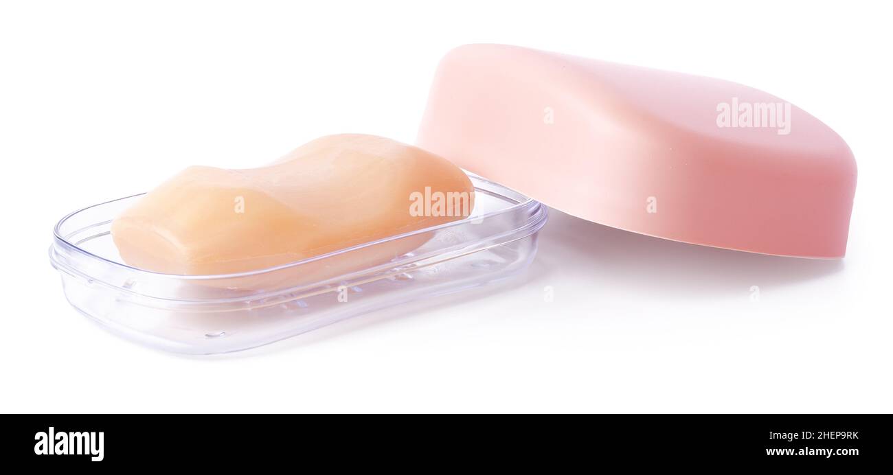 Soap and soap box isolated on a white background Stock Photo - Alamy