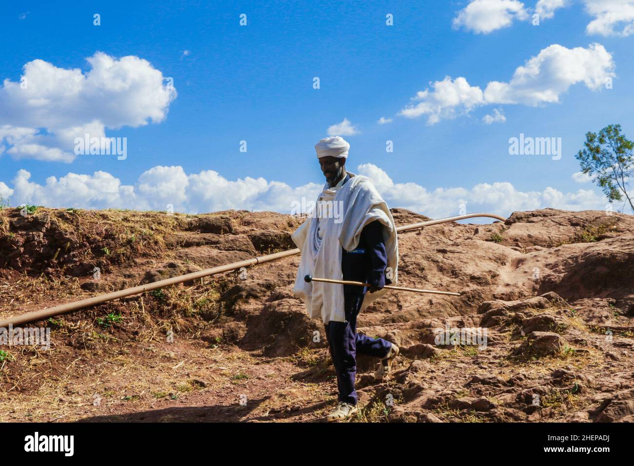 Pilgrims going to the Church for pray in African town Stock Photo - Alamy