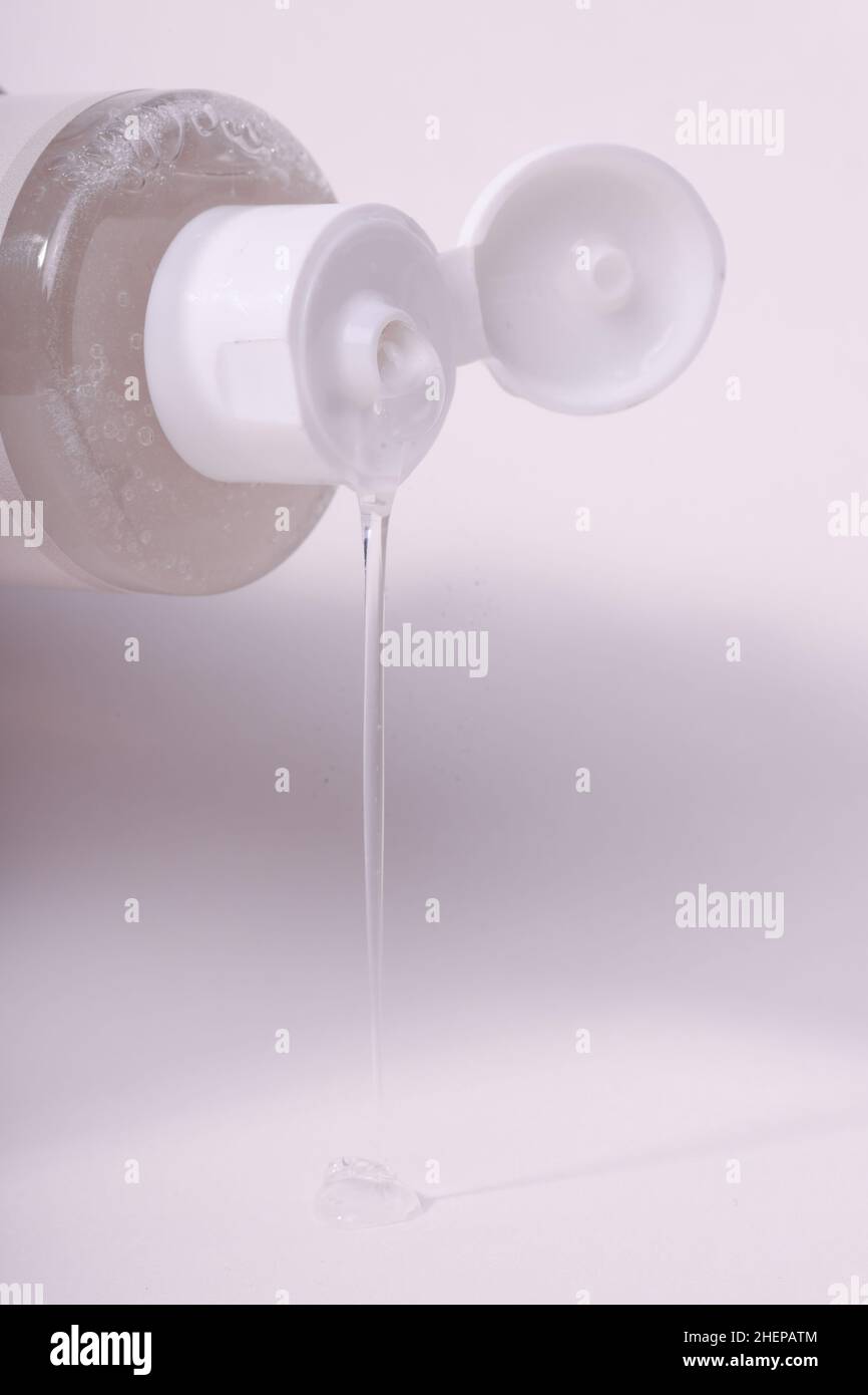 Transparent gel from a transparent tube. Cream advertisement Stock ...