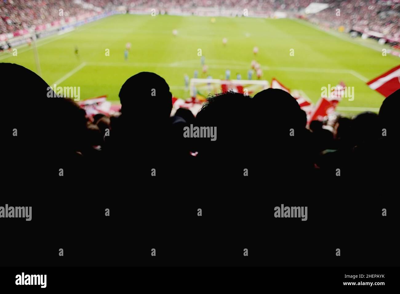 fans cheering soccer game Stock Photo - Alamy