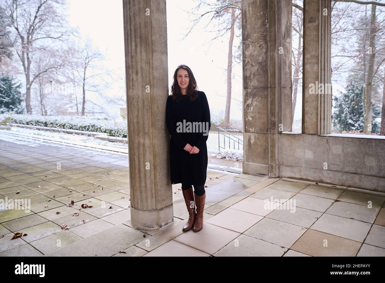 Berlin, Germany. 10th Dec, 2021. Deborah Hartmann, director of the Haus ...