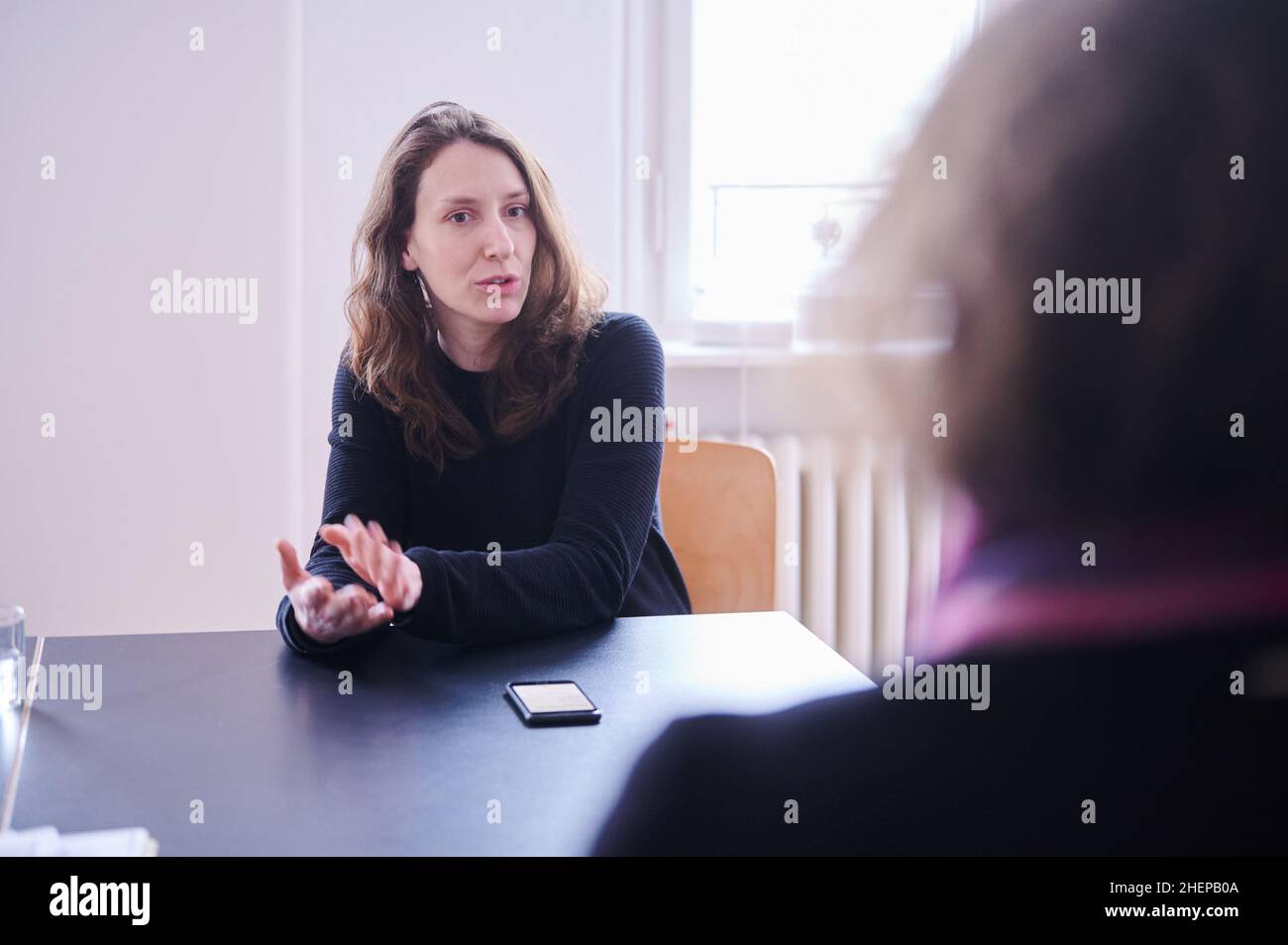 Berlin, Germany. 10th Dec, 2021. Deborah Hartmann, director of the Haus ...