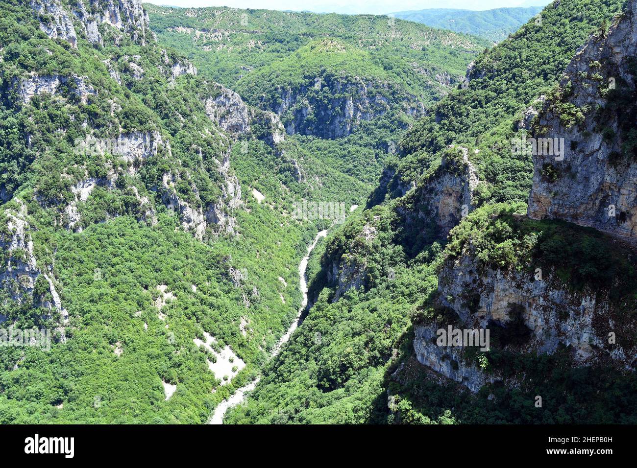 Greece, view to Vikos Gorge, world's deepest gorge mentioned in 1997 in ...