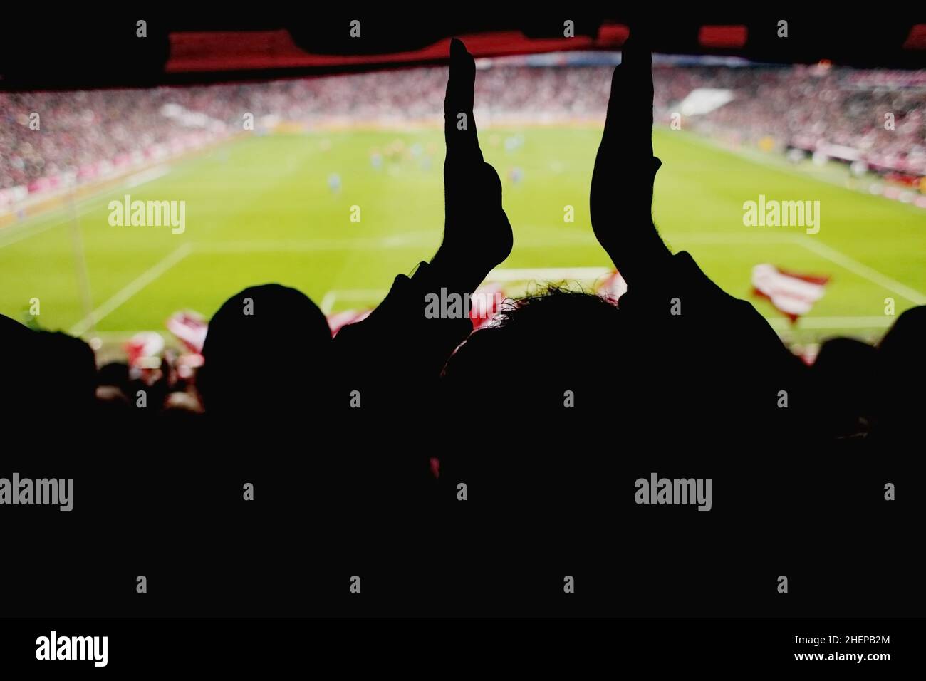 fans cheering soccer game Stock Photo - Alamy