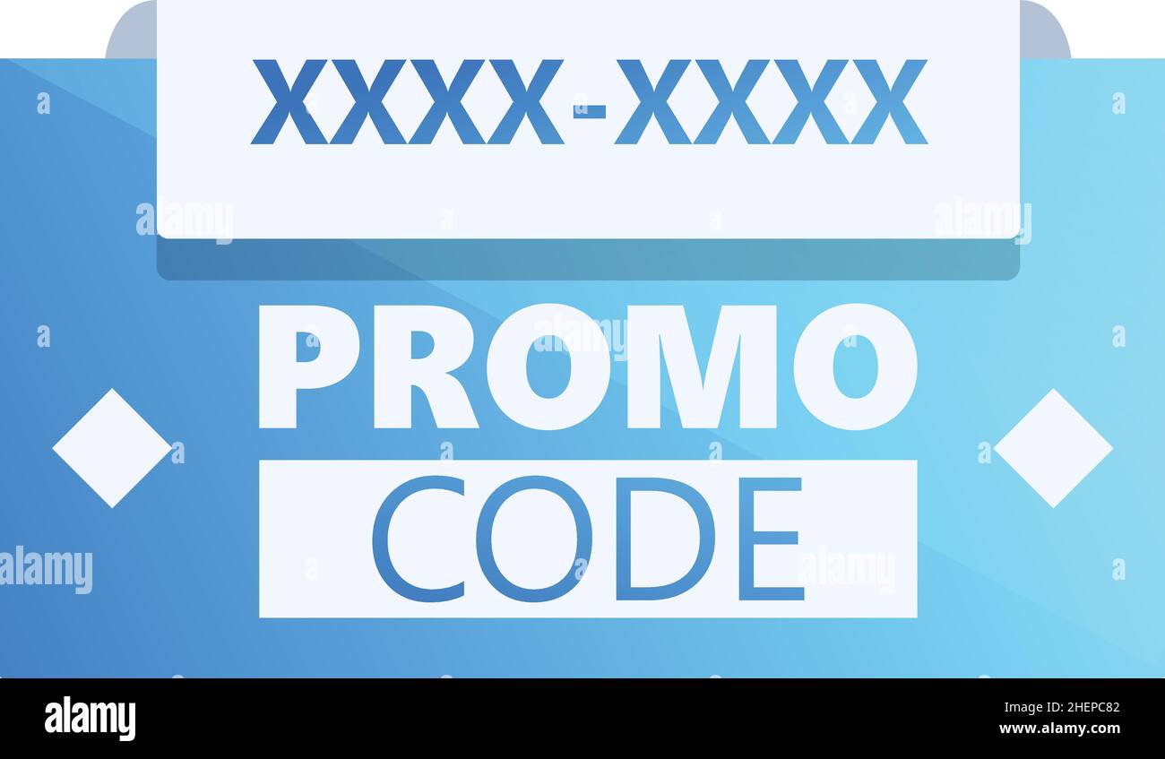 Digital promo code icon cartoon vector. Money offer. Coupon voucher ...