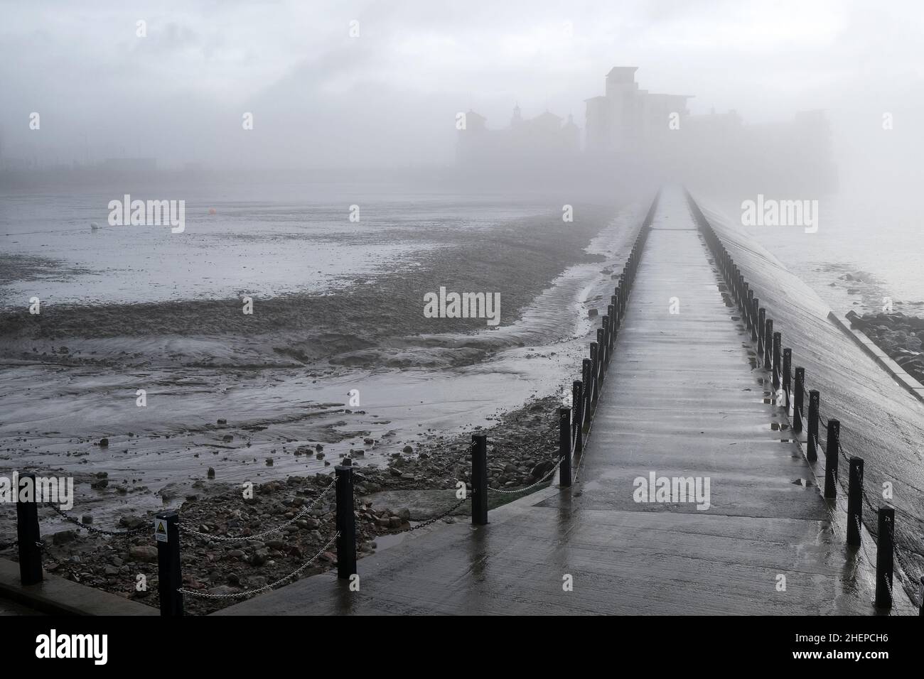 January 2022 - Walkway to Knightstone Island housing development on an ...