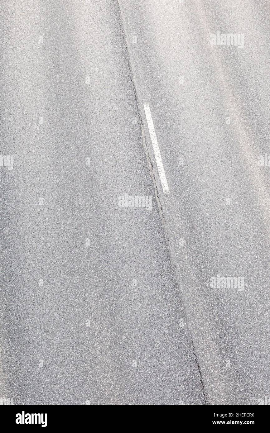 aerial of asphalt street with white stripes Stock Photo - Alamy