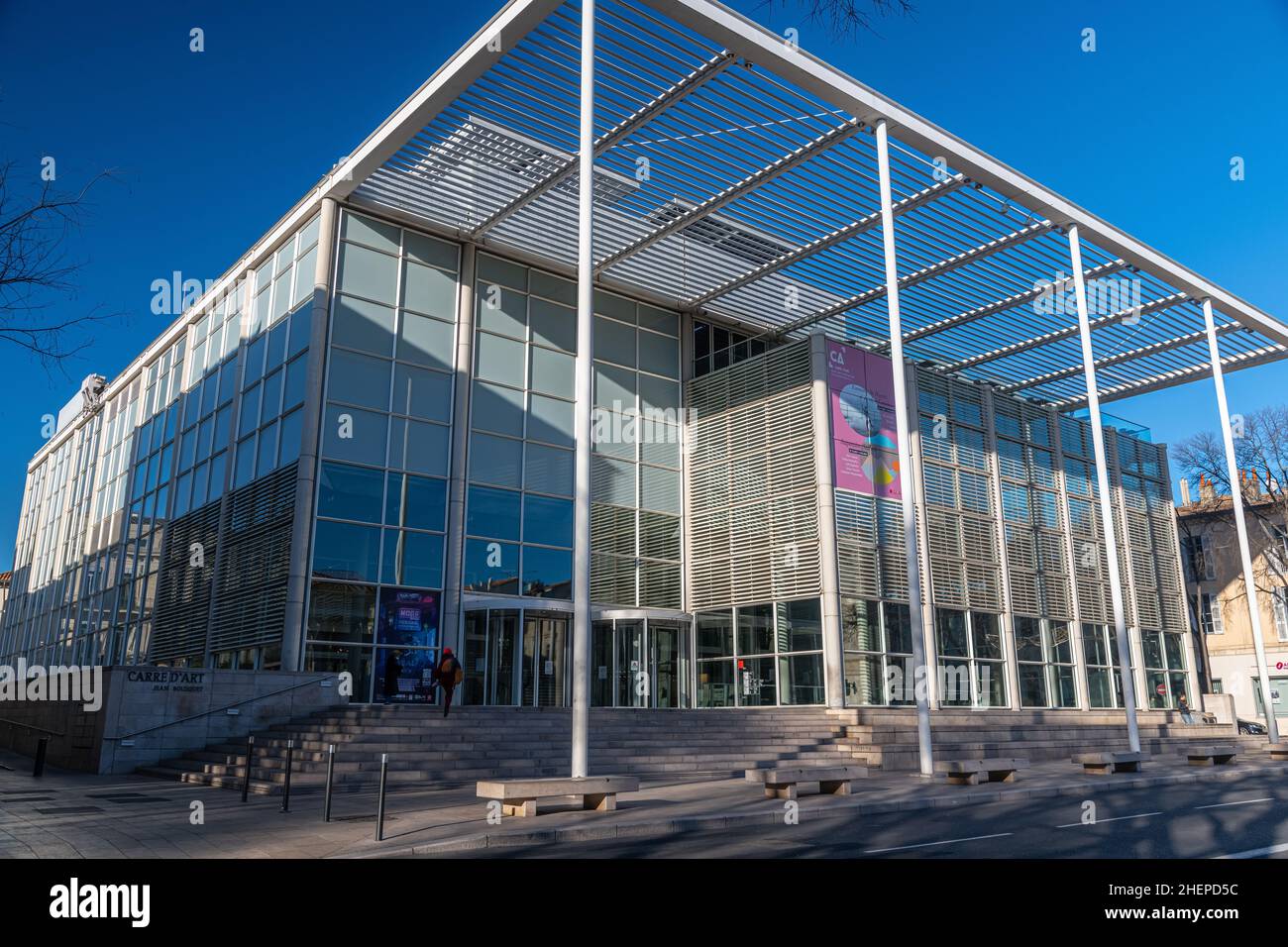 Carre d'Art in Nimes, France. It is museum of contemporary art and the ...