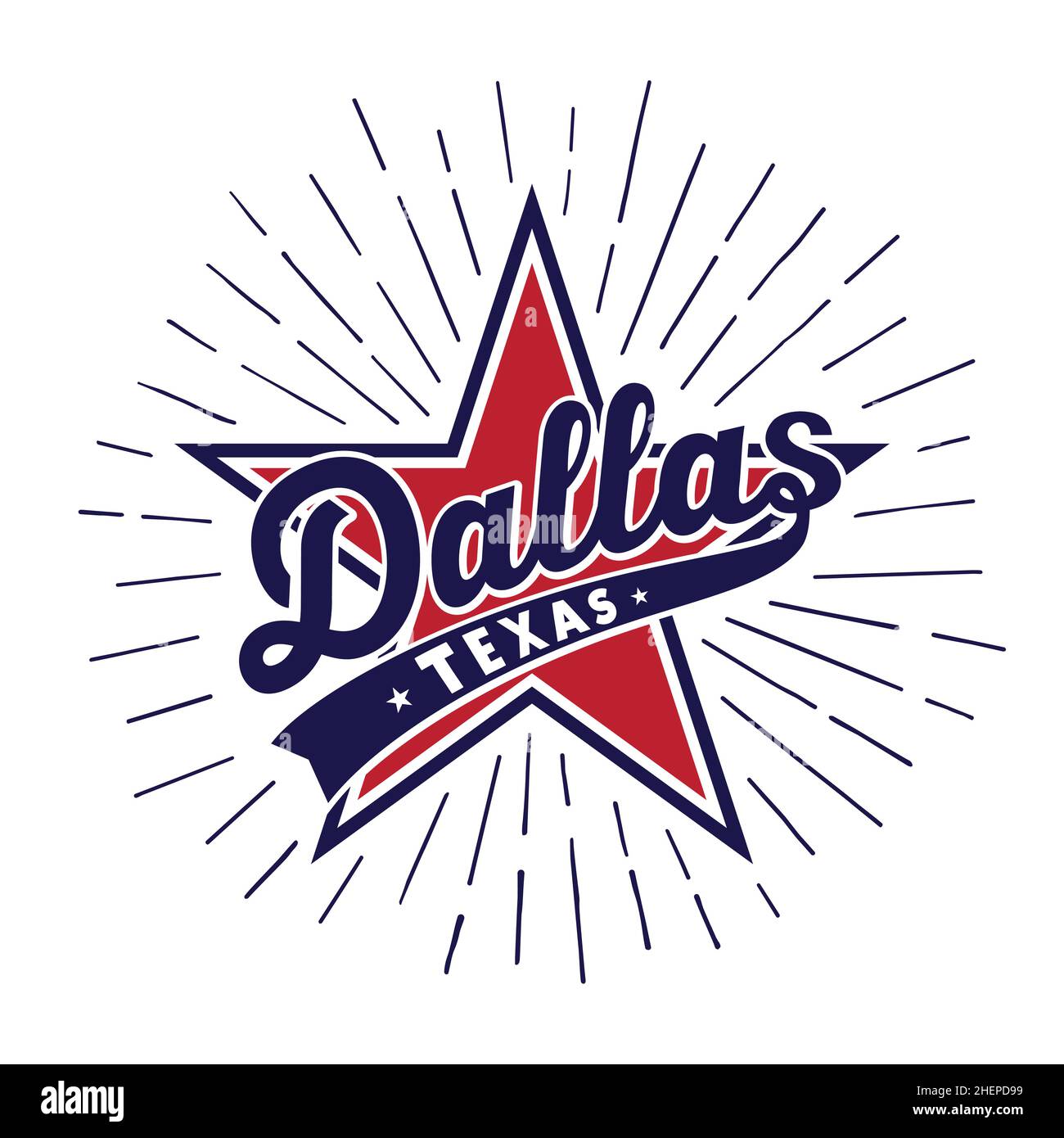 Dallas Texas design template. Vector and illustration Stock Vector ...