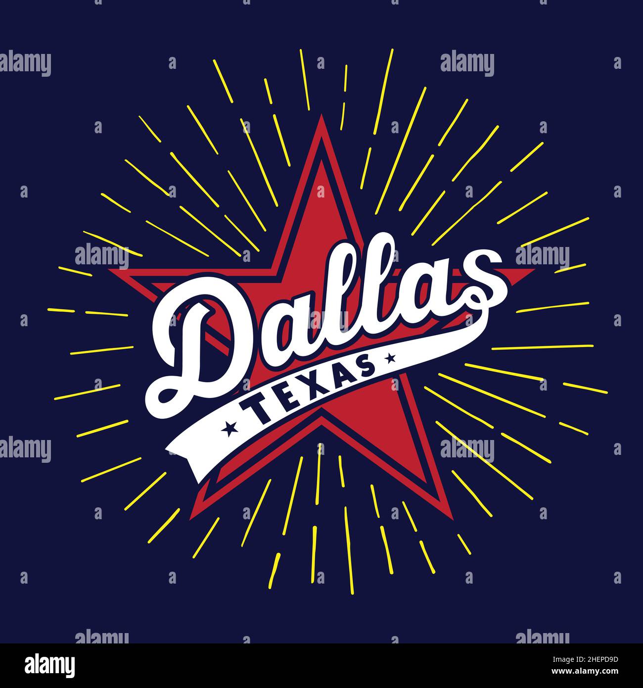 Dallas Texas design template. Vector and illustration Stock Vector ...