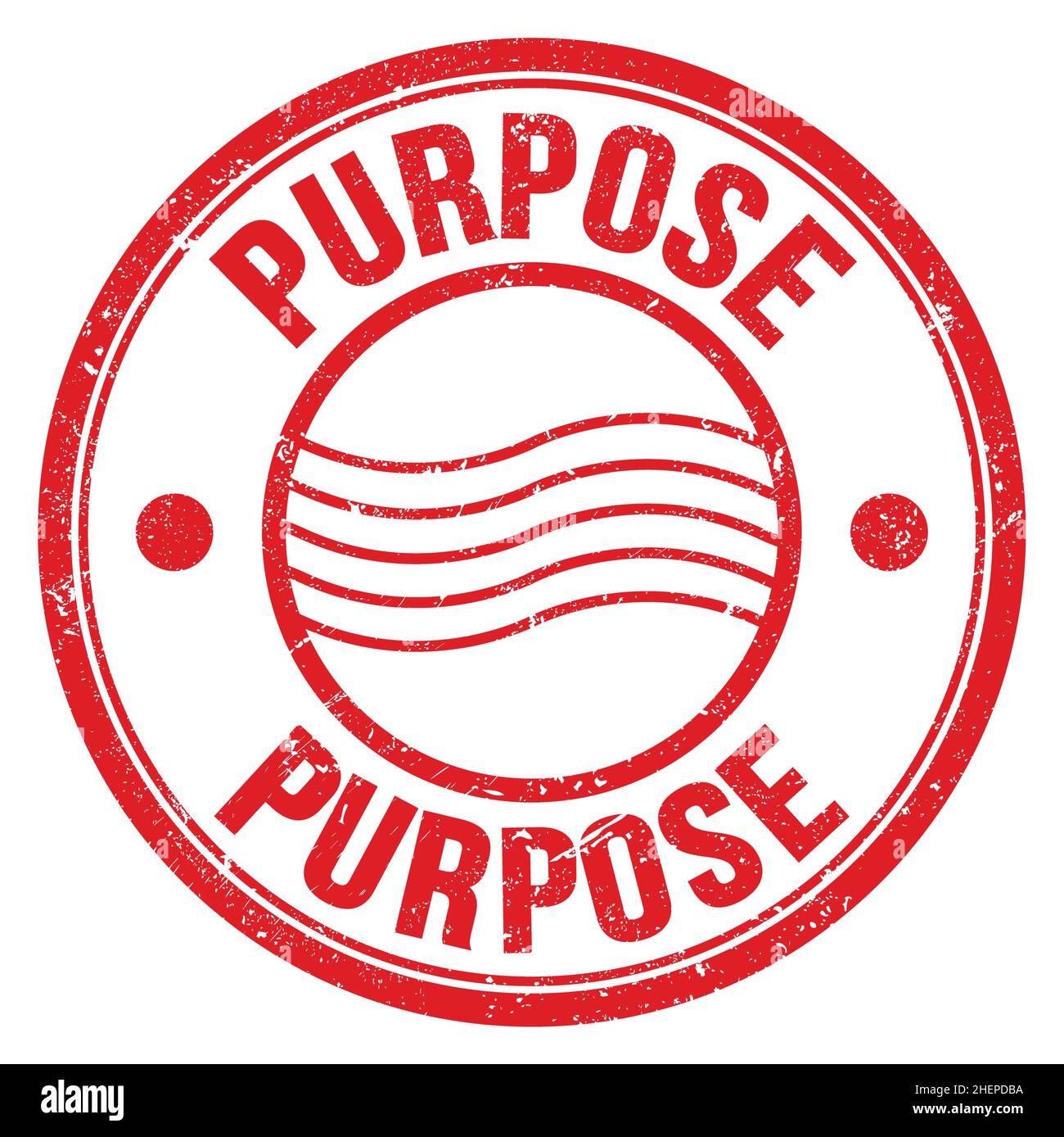 PURPOSE word written on red round postal stamp sign Stock Photo - Alamy